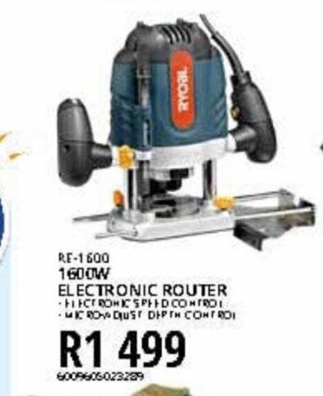1600W Electronic Router offer at Kloppers