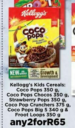 Kellogg's coco pops 2 offer at Food Lover's Market