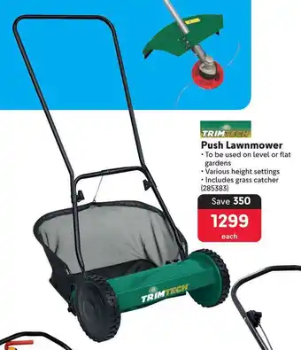 TRIMTECH Push Lawnmower offer at Makro