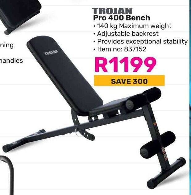 TROJAN Pro 400 Bench offer at Game