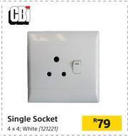 CBi Single Socket 4 x 4 (White) offer at Builders Warehouse