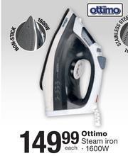 Ottimo 1600W Non Stick Steam Iron offer at Checkers Hyper