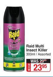 Raid Multi Insect Killer Assorted-300ml offer at Dis-Chem