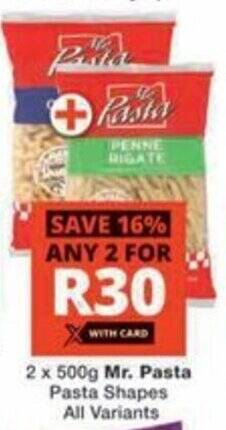 Pasta specials at Checkers Hyper – Sept 2025