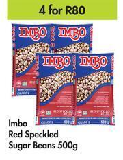Imbo Red Speckled Sugar Beans-For 4 x 500g offer at Game