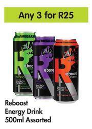 Reboost Energy Drink-For 3 x 500ml offer at Game