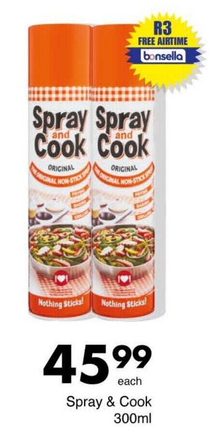 Spray & Cook offers - Find and view the cheapest Spray & Cook offer!