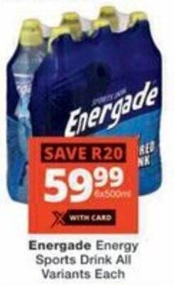 Sports drink specials Checkers – Apr 2025