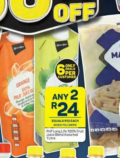 Pnp fruit juice 2 offer at Pick n Pay Hypermarket