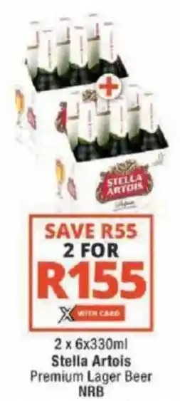 Stella Artois Premium Lager Beer NRB offer at Checkers