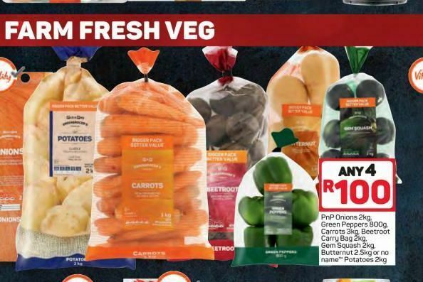 Veg combo 4 offer at Pick n Pay
