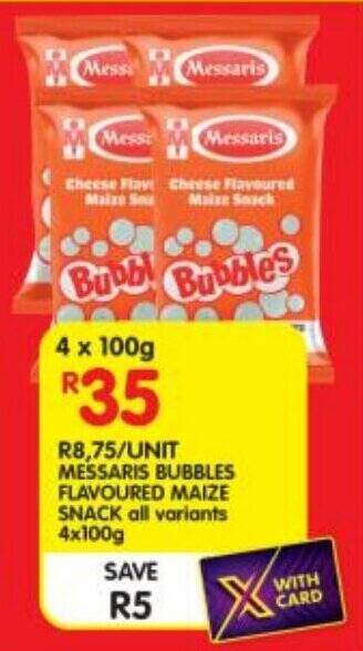 Messaris Bubbles specials Shoprite – Apr 2025