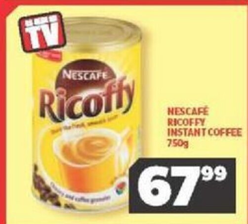 Nescafé Ricoffy Instant Coffee 750g offer at Usave