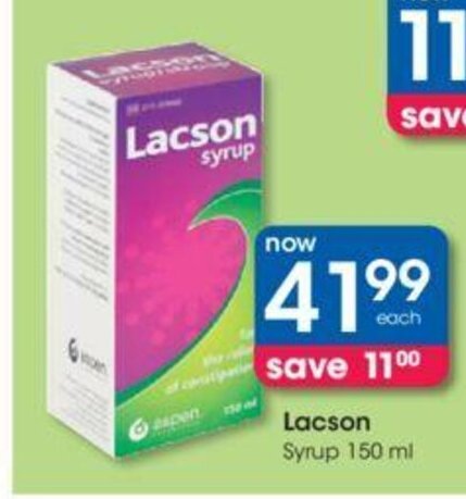 Lacson Syrup 150 ml offer at Clicks