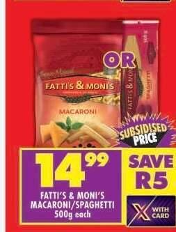 Spaghetti specials Shoprite – May 2025
