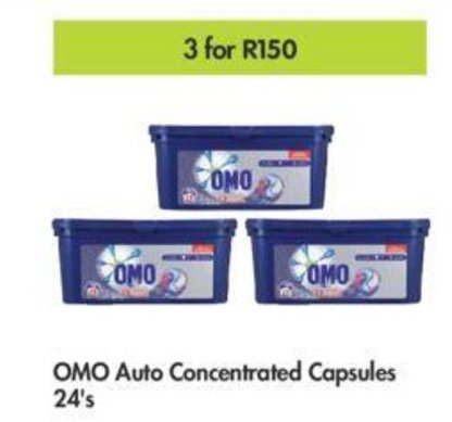 Omo Auto Concentrated Capsules 24's offer at Makro