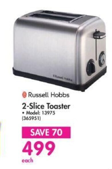 Russell Hobbs 2-Slice Toaster offer at Makro