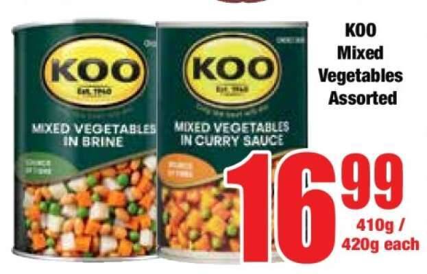 Mixed vegetables specials Boxer – Jun 2025