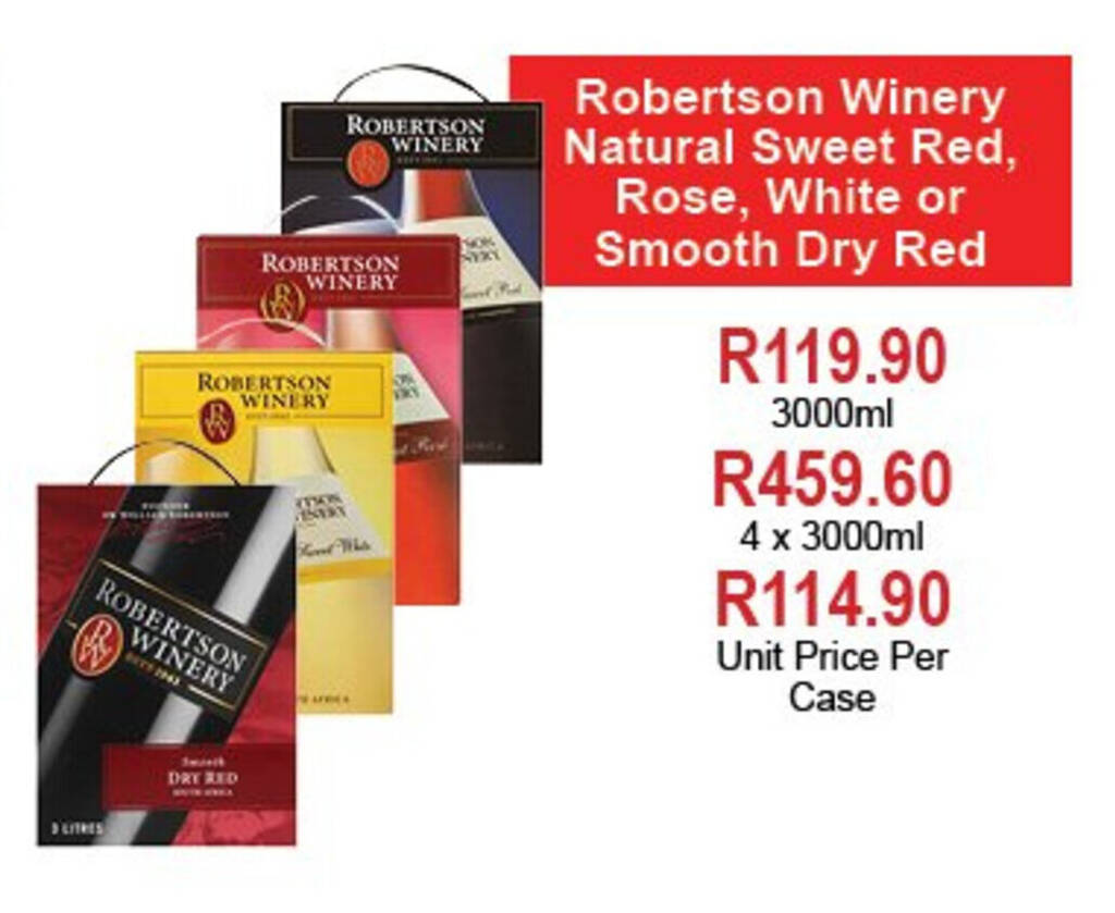 Robertson Winery specials Johnny's Liquor Hypermarket – Jul 2025