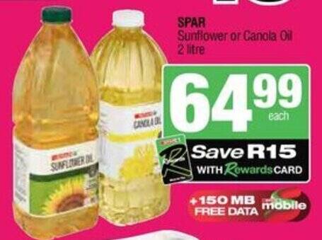 Canola specials Spar Savemor – Jul 2025