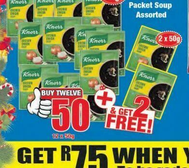Knorr packet soup 12 offer at Boxer