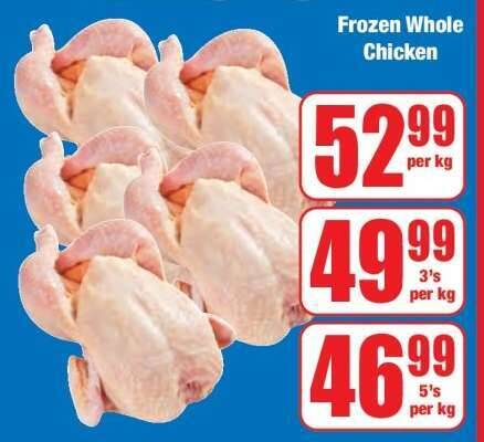 Whole chicken specials Boxer – Jul 2025