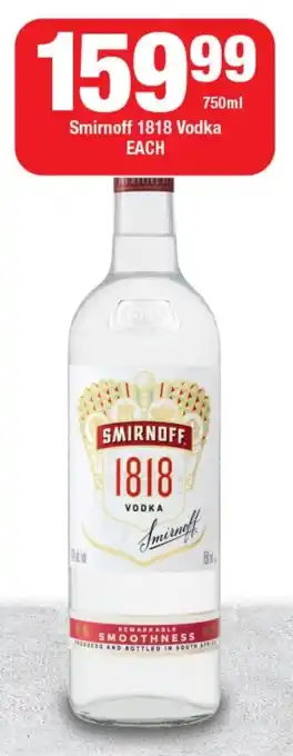 Smirnoff 1818 Vodka 750 ml offer at OK Liquor