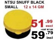 NTSU Snuff Black Small 12 x 14gm offer at Arrow Cash And Carry
