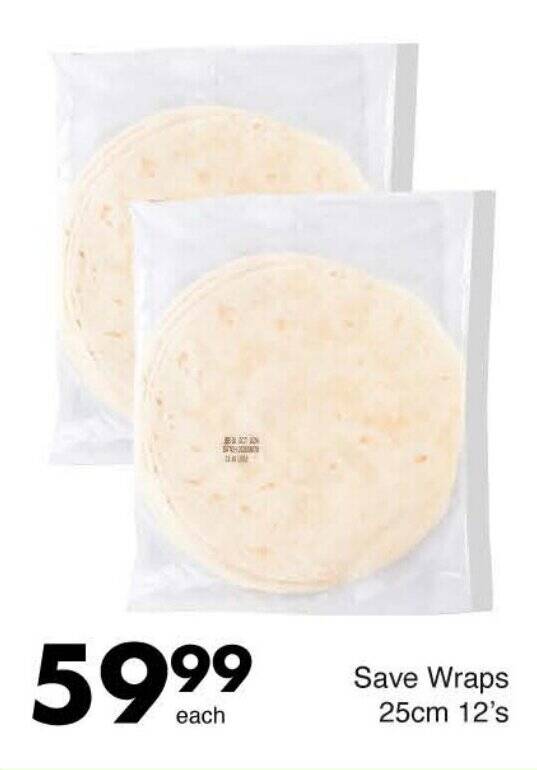 Wraps specials at Save – Jul 2025