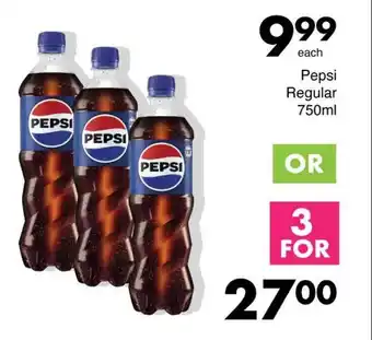 Pepsi Regular 3 x 750 ml offer at Save