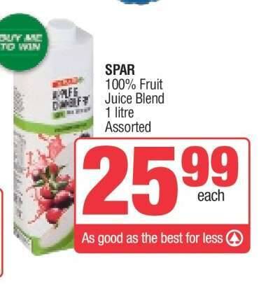 Fruit juice specials at Spar – Aug 2025