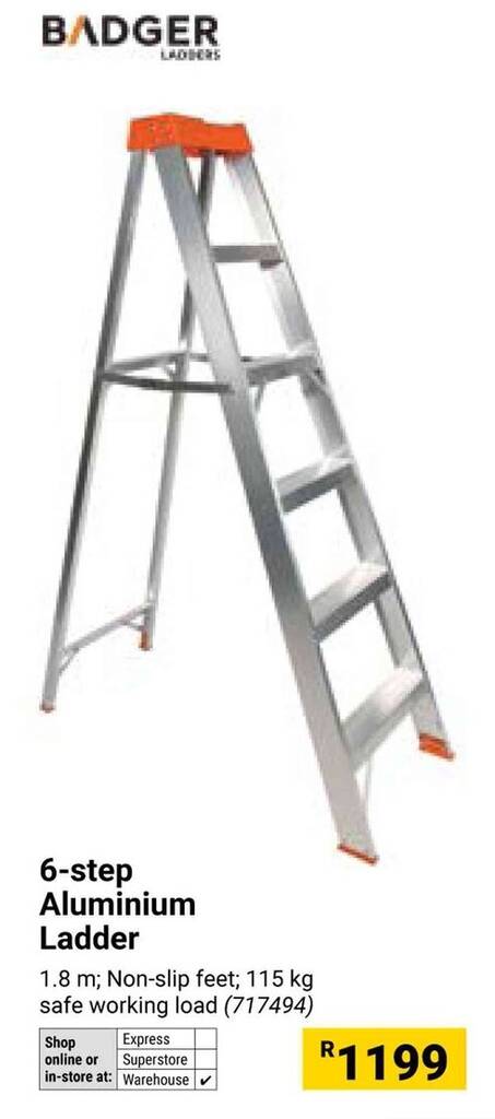 Ladder specials at Builders Warehouse – Aug 2025
