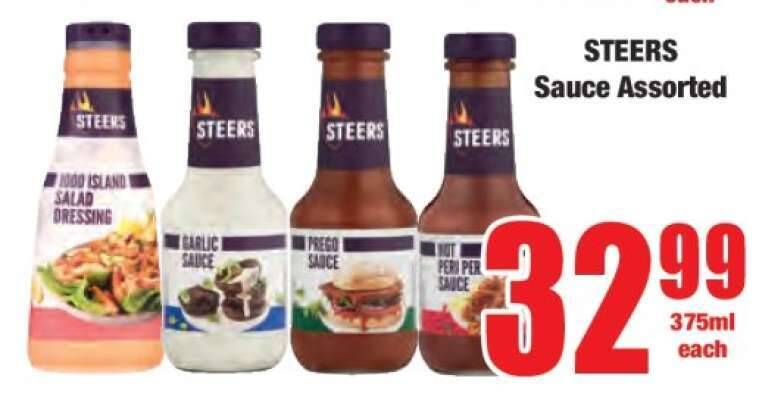 Steers specials at Boxer – Aug 2025