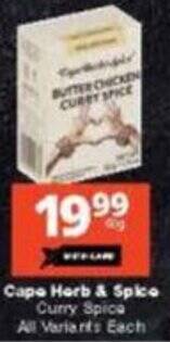 CAPE HERB & SPICE specials at Checkers – Aug 2025