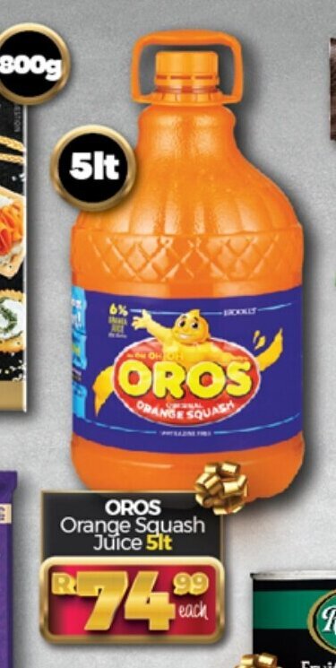 OROS Orange Juice 5Lt offer at Take 'n Pay