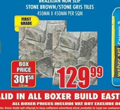 Tiles offer at Boxer Build