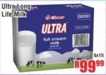 Clover Ultra Long Life Milk 6 x 1 Lt offer at Devland Cash And Carry