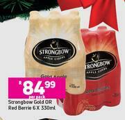 Strongbow Gold Or Red Berries-6 x 330ml Per Pack offer at Game