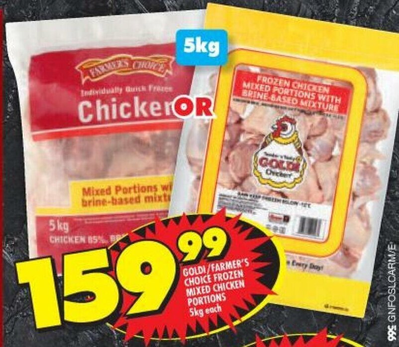 Goldi Farmer s Choice Frozen Mixed Chicken Portions 5kg Each Offer At 