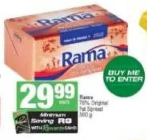 Rama specials at Spar – Sept 2025