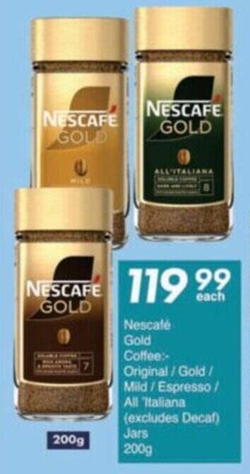 Nescafe Gold specials at President Hyper – Aug 2025