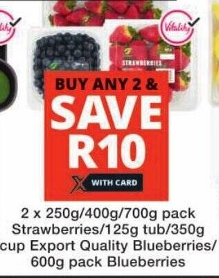 Strawberries specials at Checkers – Aug 2025