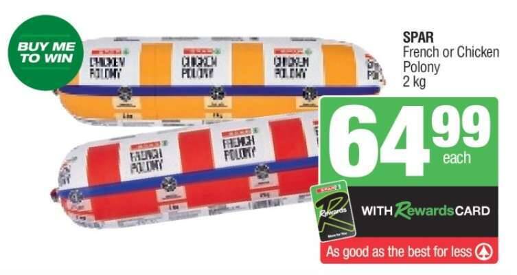Polony specials at Spar – Aug 2025