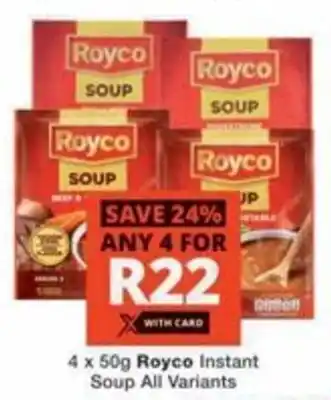 Royco Instant Soup All Variants offer at Checkers