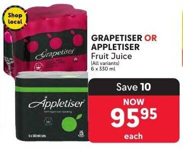 Appletiser/Grapetiser specials at Makro – Sept 2025