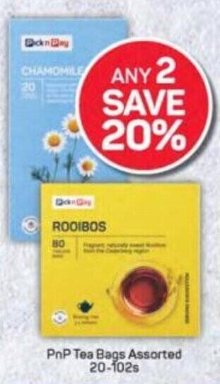 Tea bags specials at Pick n Pay – Sept 2025