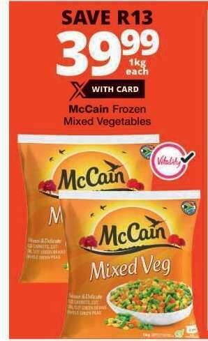 Frozen vegetables specials at Checkers – Sept 2025