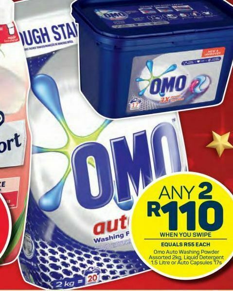 Omo auto washing powder 2 offer at Pick n Pay Hypermarket