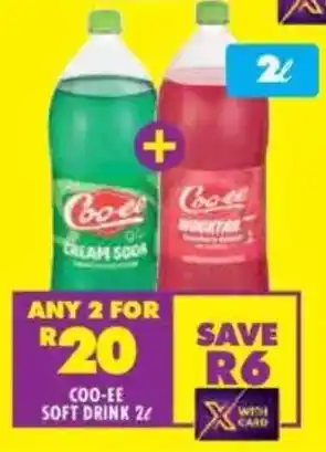 Coo-ee soft drink 2 x 2 L offer at Shoprite