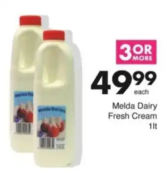 Melda Dairy Fresh Cream 1 Lt offer at Save Hyper